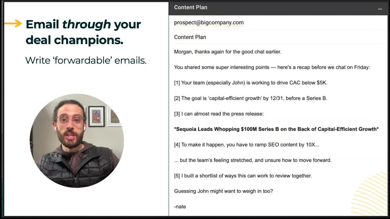 Nate Nasralla on LinkedIn: Most reps send emails *to* their champion ... Nate Nasralla on LinkedIn: Most reps send emails *to* their champion ...