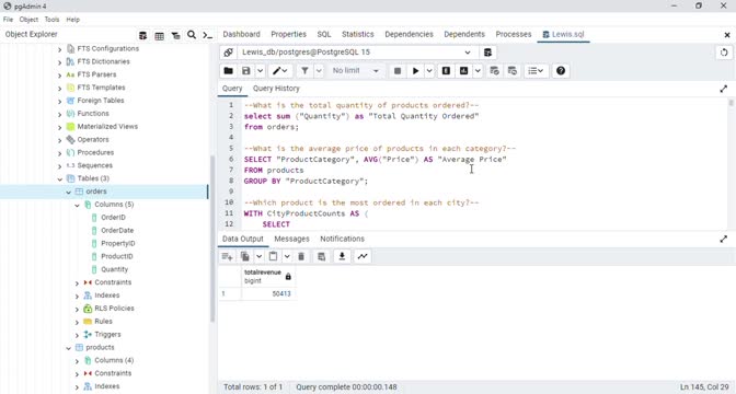 Lewis Office Stationery 🗄 and Decors 💺 got a query from SQL! | Adejumo ... Lewis Office Stationery 🗄 and Decors 💺 got a query from SQL! | Adejumo ...