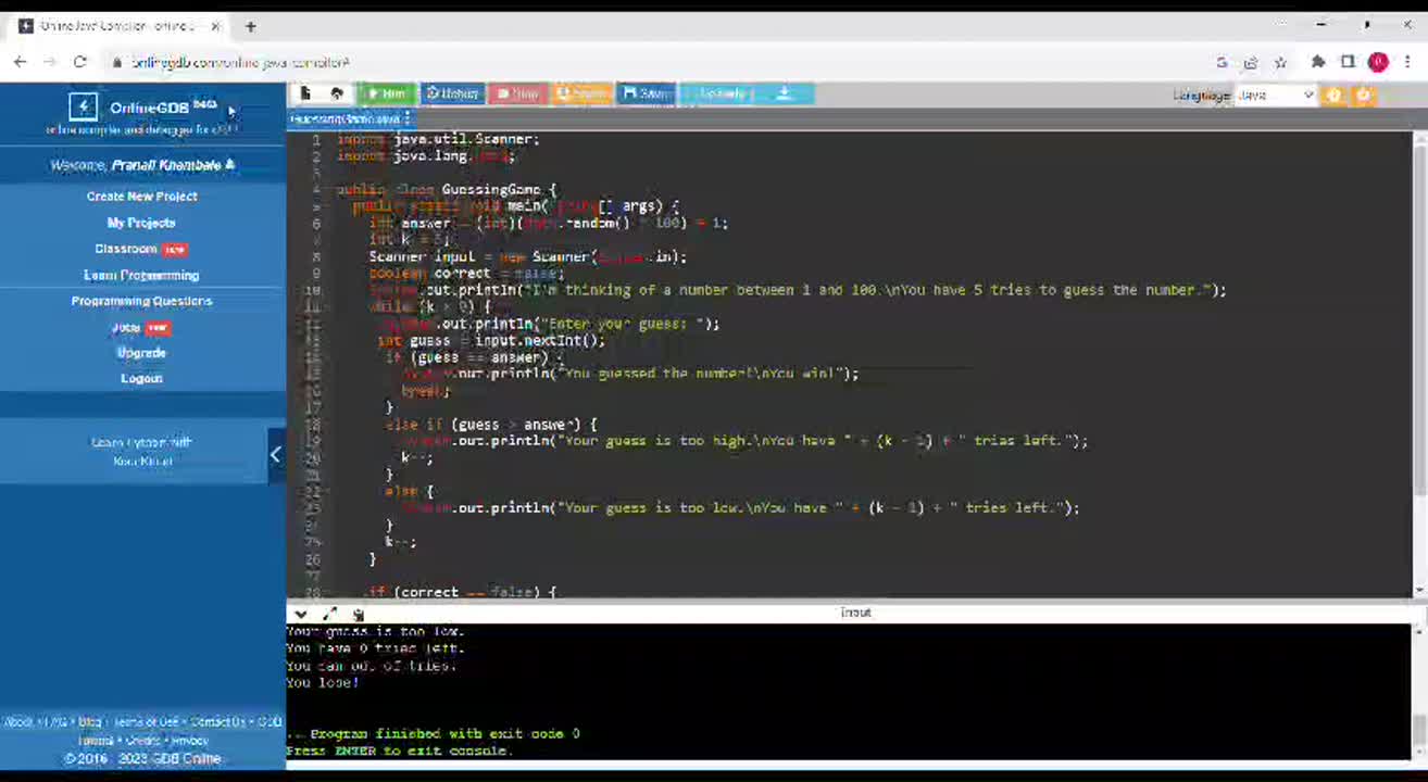 Pranali Khambale on LinkedIn: #codsoft #internship #javaprogramming #task1 Pranali Khambale on LinkedIn: #codsoft #internship #javaprogramming #task1