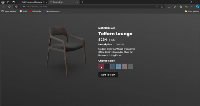 Nidheesh Kumar Rao on LinkedIn: Created a Modern Chair Selling Webpage ... Nidheesh Kumar Rao on LinkedIn: Created a Modern Chair Selling Webpage ...