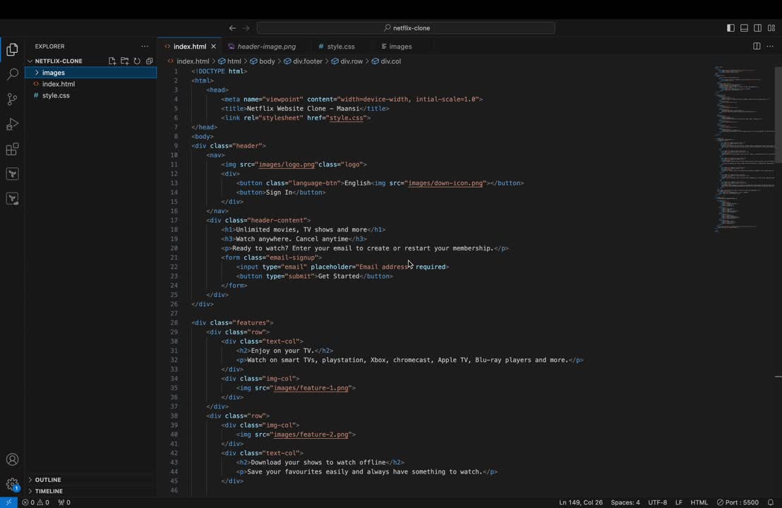 Manasi B S on LinkedIn: #webdevelopment #html #css #netflixclone Manasi B S on LinkedIn: #webdevelopment #html #css #netflixclone