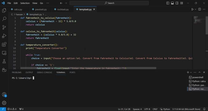 Hassan Patel on LinkedIn: #pythonprogramming #temperatureconverter # ... Hassan Patel on LinkedIn: #pythonprogramming #temperatureconverter # ...