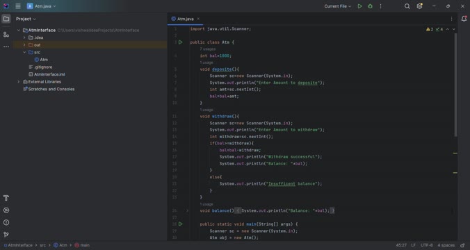 Vishwathika M on LinkedIn: #codsoft #internship #java Vishwathika M on LinkedIn: #codsoft #internship #java
