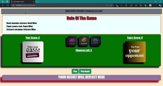 Finished Rock Paper Scissors game with HTML, CSS, and JavaScript ... Finished Rock Paper Scissors game with HTML, CSS, and JavaScript ...