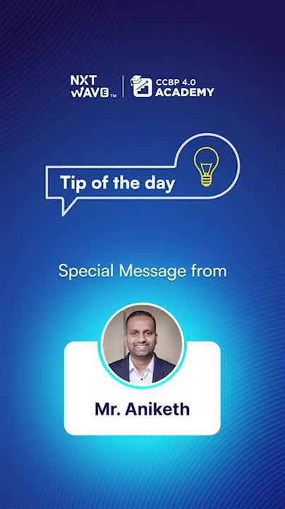 Uday Kiran V on LinkedIn: #nxtwave #ccbp #tip Uday Kiran V on LinkedIn: #nxtwave #ccbp #tip