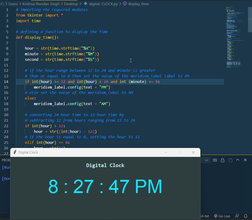 Krishna Nandan Singh on LinkedIn: #internship #python #digitalclock # ... Krishna Nandan Singh on LinkedIn: #internship #python #digitalclock # ...