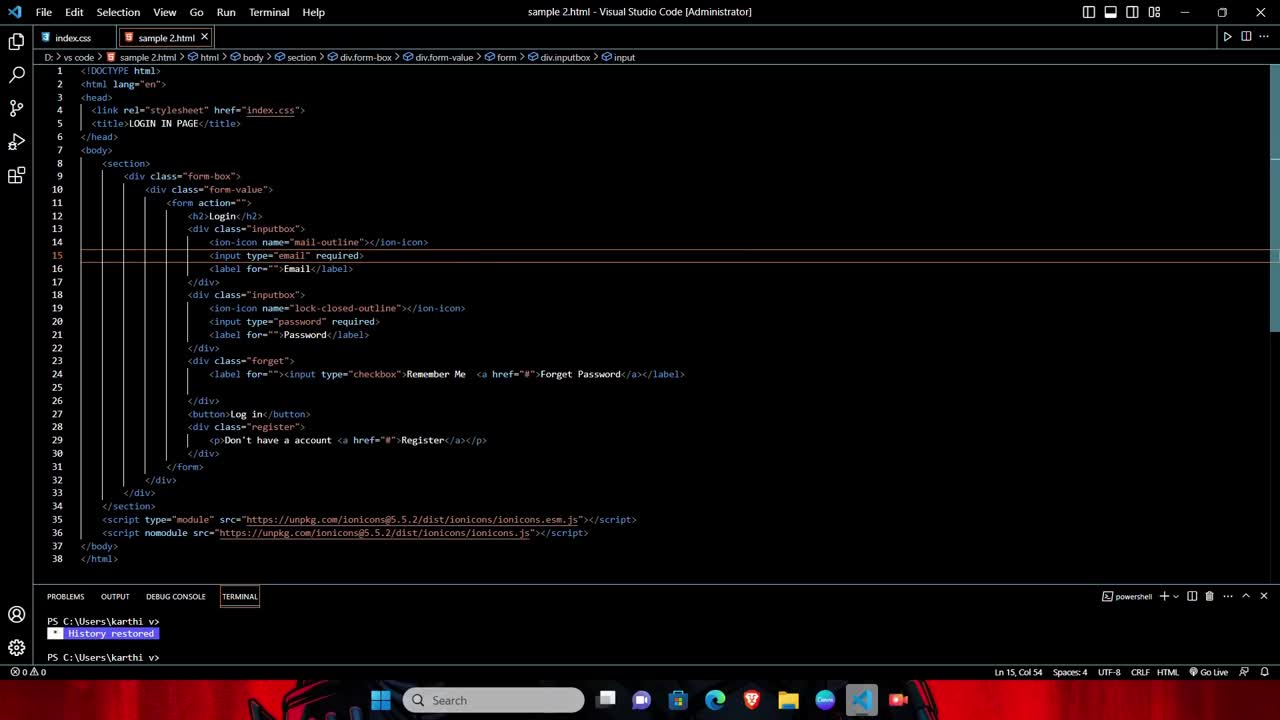 KARTHI V on LinkedIn: #webdevelopment #html #css #firstproject KARTHI V on LinkedIn: #webdevelopment #html #css #firstproject
