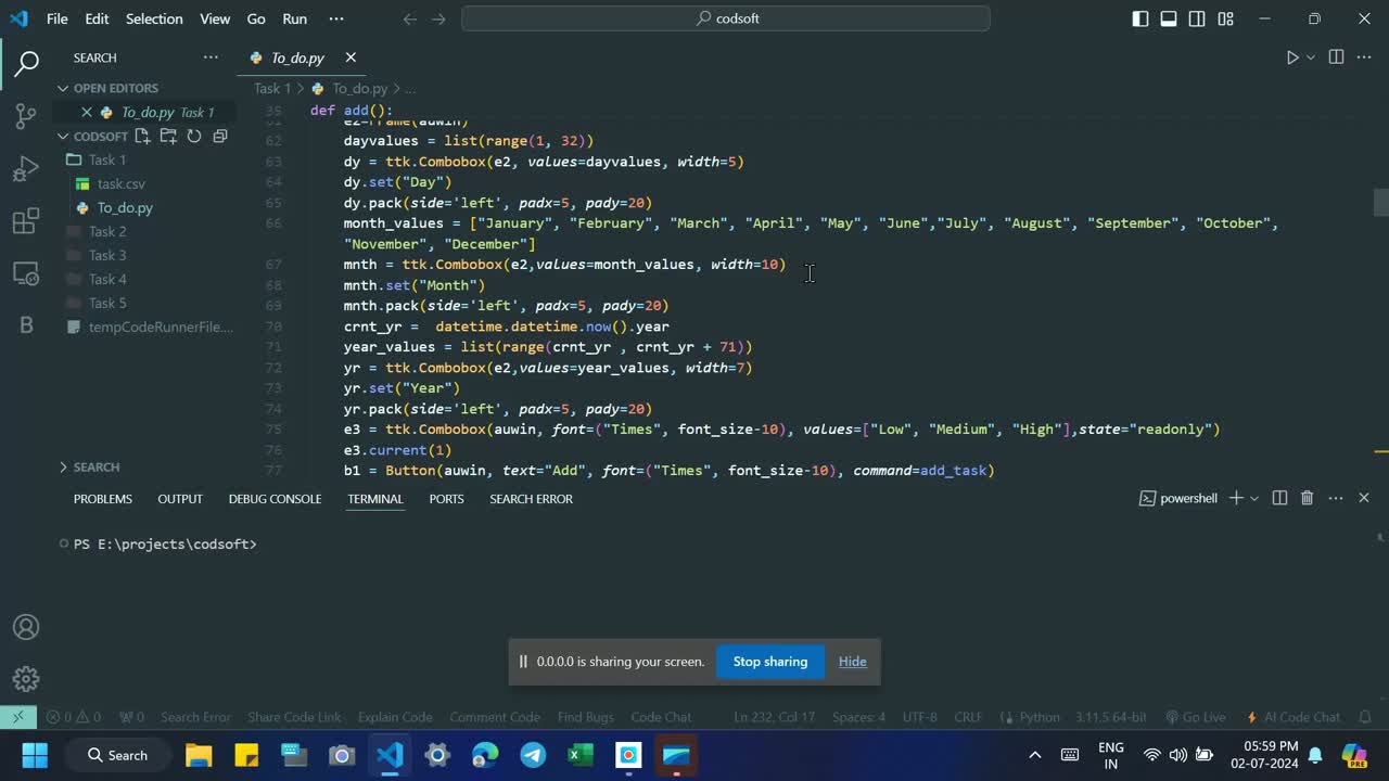 Kunal kumar on LinkedIn: #python #tkinter #coding #learning #codsoft Kunal kumar on LinkedIn: #python #tkinter #coding #learning #codsoft