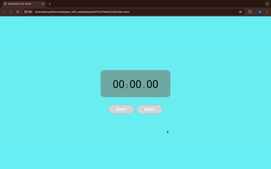Artiya S.U on LinkedIn: Successfully completed Task 2: Stopwatch as ... Artiya S.U on LinkedIn: Successfully completed Task 2: Stopwatch as ...