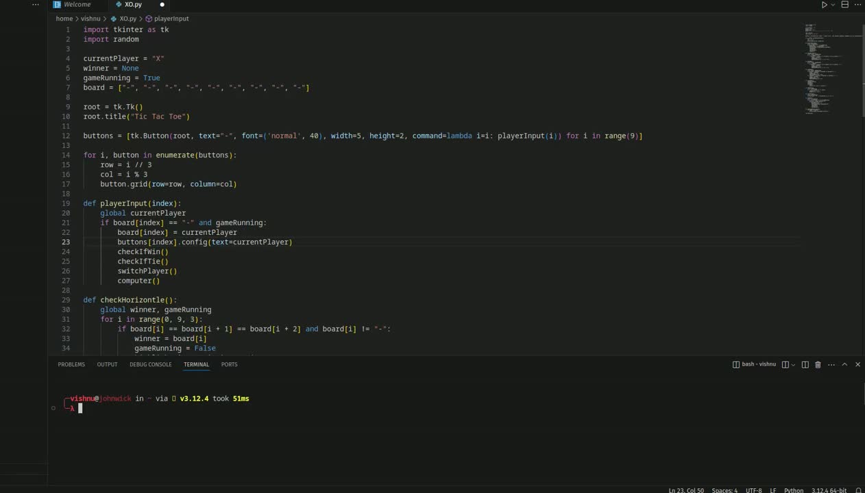 Vishnu S on LinkedIn: #python #internship #internpe #tictactoe # ... Vishnu S on LinkedIn: #python #internship #internpe #tictactoe # ...