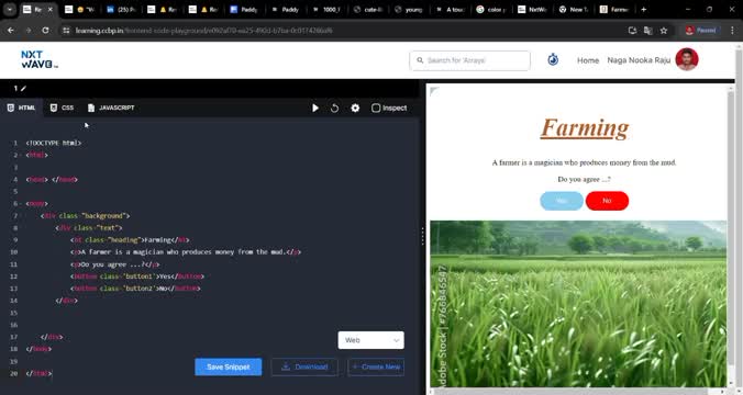POLAM NAGA NOOKA RAJU on LinkedIn: #frontenddevelopment #day1 #nxtwave POLAM NAGA NOOKA RAJU on LinkedIn: #frontenddevelopment #day1 #nxtwave