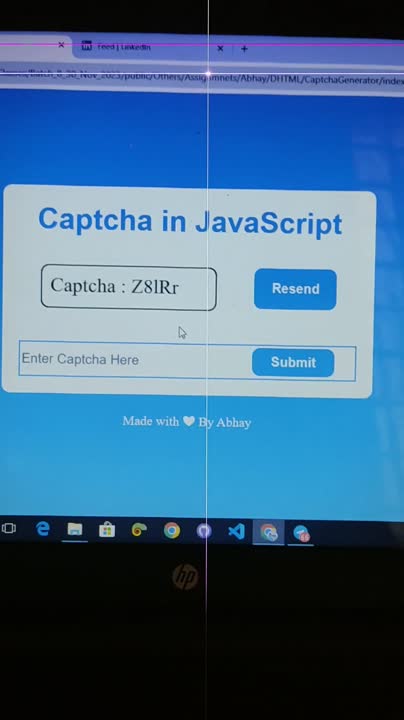Abhay Patil on LinkedIn: #javascript #webdevelopment #captchagenerator ... Abhay Patil on LinkedIn: #javascript #webdevelopment #captchagenerator ...