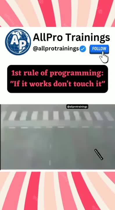 AllPro Trainings on LinkedIn: #programming #programmingmemes # ... AllPro Trainings on LinkedIn: #programming #programmingmemes # ...