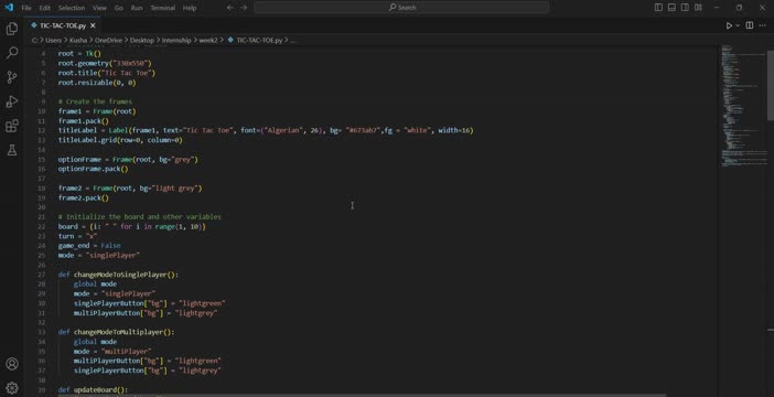 Kushagra Dixit on LinkedIn: #internship #python #tictactoe # ... Kushagra Dixit on LinkedIn: #internship #python #tictactoe # ...