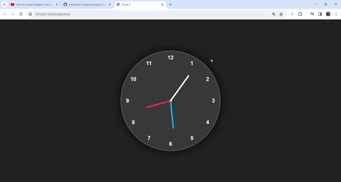 Aditya K on LinkedIn: clock Design using html css and JavaScript Aditya K on LinkedIn: clock Design using html css and JavaScript