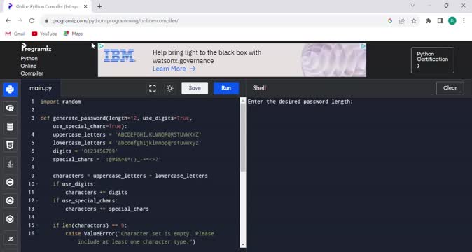 Dileep Kumar on LinkedIn: CodSoft task 3 ... password generator Dileep Kumar on LinkedIn: CodSoft task 3 ... password generator