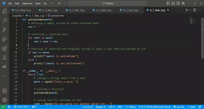 Prasad Gadekar on LinkedIn: #python #programming #palindromechecker # ... Prasad Gadekar on LinkedIn: #python #programming #palindromechecker # ...