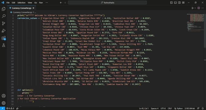 Vikram R J on LinkedIn: #python #currencyconverter #internship # ... Vikram R J on LinkedIn: #python #currencyconverter #internship # ...