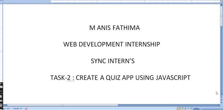 Anis Fathima on LinkedIn: #webdevelopment #internship #syncinterns Anis Fathima on LinkedIn: #webdevelopment #internship #syncinterns