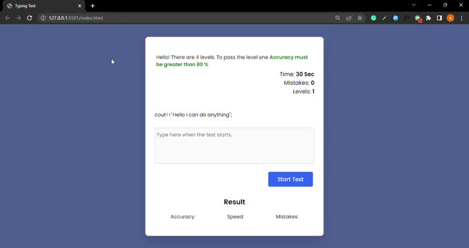 Arittra Das on LinkedIn: Developed this typing test website using ... Arittra Das on LinkedIn: Developed this typing test website using ...