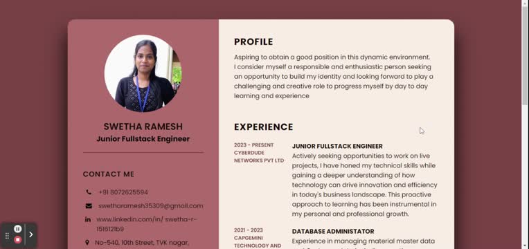 Swetha R on LinkedIn: #webdevelopment #html #css #resumebuilding # ... Swetha R on LinkedIn: #webdevelopment #html #css #resumebuilding # ...