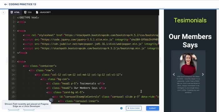 Shreya G. on LinkedIn: #day12 #html #css #bootstrap # ... Shreya G. on LinkedIn: #day12 #html #css #bootstrap # ...
