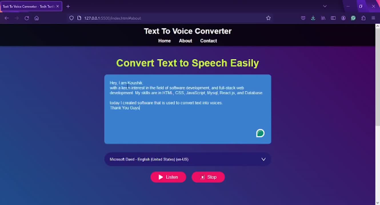 Koushik Debnath on LinkedIn: #texttovoice #html #css #javascript # ... Koushik Debnath on LinkedIn: #texttovoice #html #css #javascript # ...