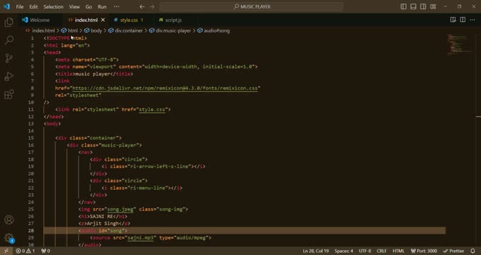Anand Kumar on LinkedIn: I am creating a music player using html css ... Anand Kumar on LinkedIn: I am creating a music player using html css ...