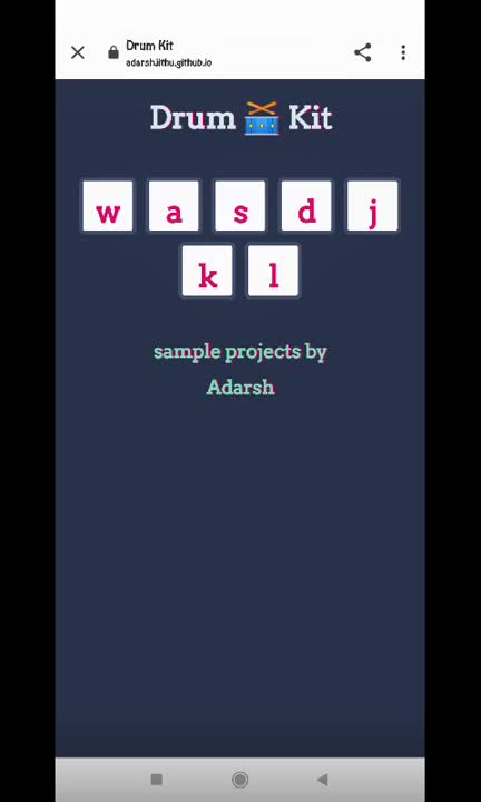 Adarsh A on LinkedIn: sample Drum App Using HTML CSS JavaScript, live ... Adarsh A on LinkedIn: sample Drum App Using HTML CSS JavaScript, live ...