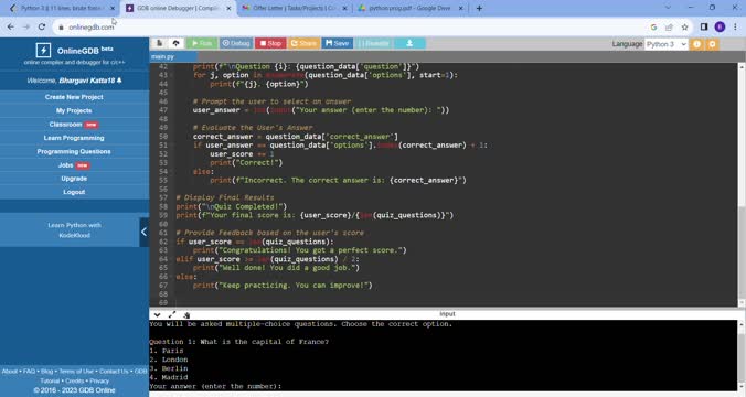 BHARGAVI KATTA on LinkedIn: #python BHARGAVI KATTA on LinkedIn: #python