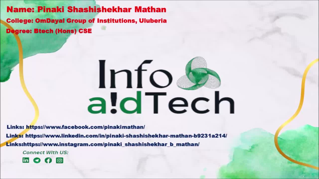 PINAKI SHASHISHEKHAR MATHAN on LinkedIn: #infoaidtech #internship # ... PINAKI SHASHISHEKHAR MATHAN on LinkedIn: #infoaidtech #internship # ...