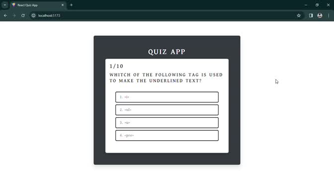 Dilsha Mol E Jaleel on LinkedIn: New Post A Quiz App using React thanks ... Dilsha Mol E Jaleel on LinkedIn: New Post A Quiz App using React thanks ...