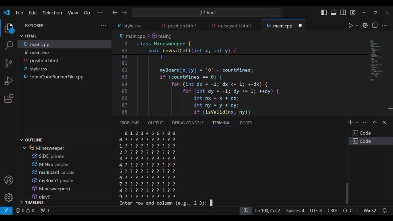 Sakshi Singh on LinkedIn: #cplusplus #oop #programming #minesweeper # ... Sakshi Singh on LinkedIn: #cplusplus #oop #programming #minesweeper # ...