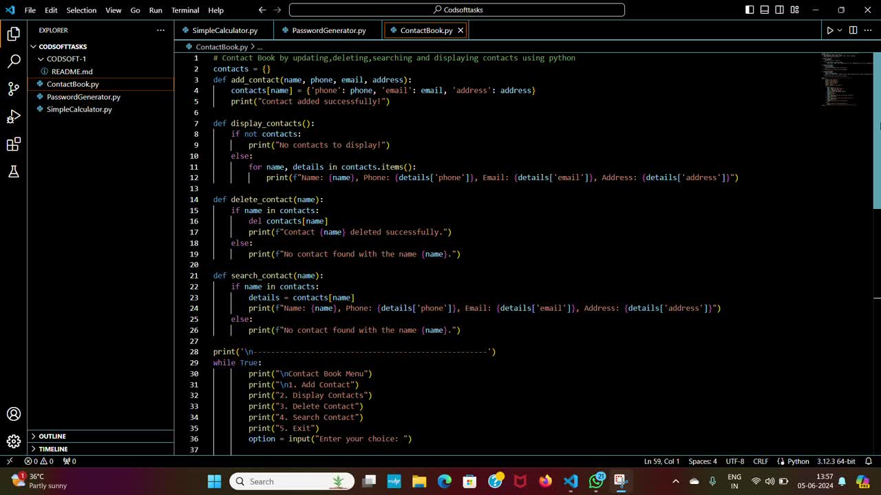Lakshmi Sravani Indraganti on LinkedIn: #contactbook #python # ... Lakshmi Sravani Indraganti on LinkedIn: #contactbook #python # ...