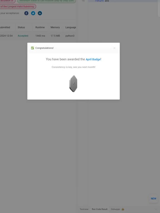 Ajeet Kumar on LinkedIn: #leetcode #aprilbadges #codingjourney # ... Ajeet Kumar on LinkedIn: #leetcode #aprilbadges #codingjourney # ...