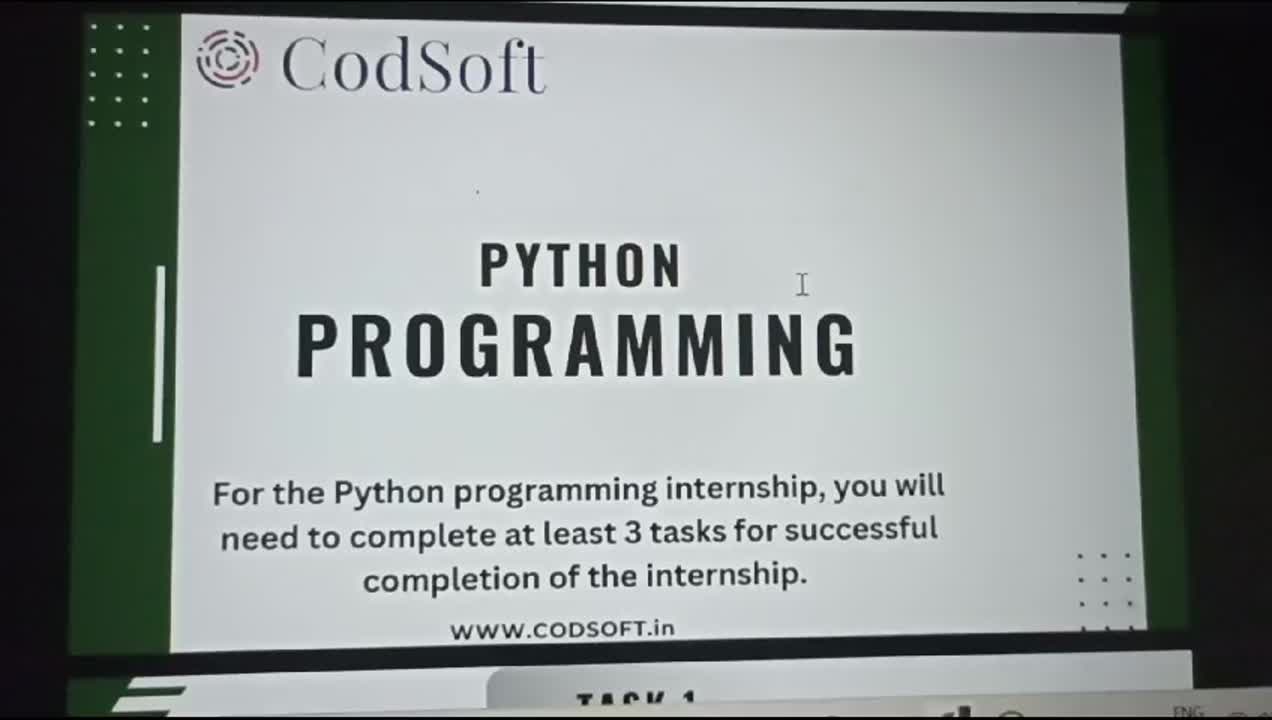 Guntuku Kishore on LinkedIn: #task1 #codsoft #codsoft #codsoftintern # ... Guntuku Kishore on LinkedIn: #task1 #codsoft #codsoft #codsoftintern # ...