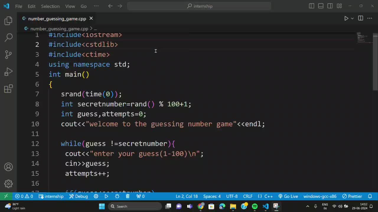 Jeshika Kochak on LinkedIn: #codsoft #cppprogramming #codsoft Jeshika Kochak on LinkedIn: #codsoft #cppprogramming #codsoft