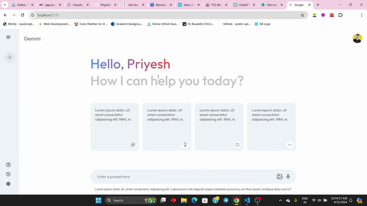 Priyesh Rai on LinkedIn: #googlegemini #react #ai #api #cloneproject # ... Priyesh Rai on LinkedIn: #googlegemini #react #ai #api #cloneproject # ...