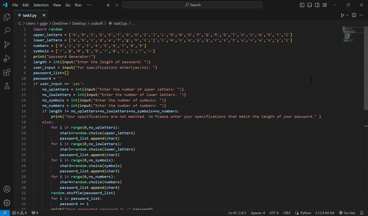 Samatha Thalla on LinkedIn: #codsoft #pythonprogramming #python #coding ... Samatha Thalla on LinkedIn: #codsoft #pythonprogramming #python #coding ...