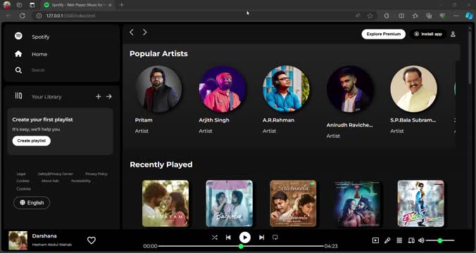 SAI GANESH AMBATI on LinkedIn: #spotifyclone #miniproject # ... SAI GANESH AMBATI on LinkedIn: #spotifyclone #miniproject # ...