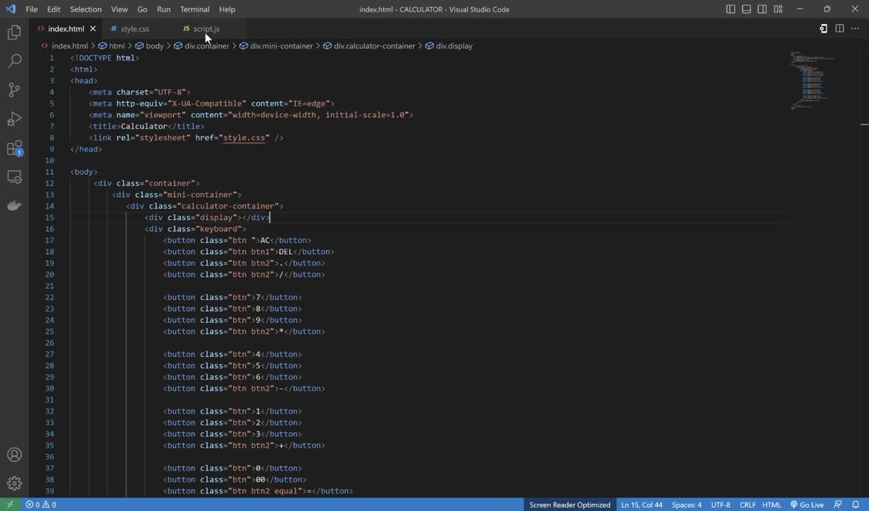 Shreya S on LinkedIn: Hello connections Task 2 : CALCULATOR - HTML, CSS ... Shreya S on LinkedIn: Hello connections Task 2 : CALCULATOR - HTML, CSS ...