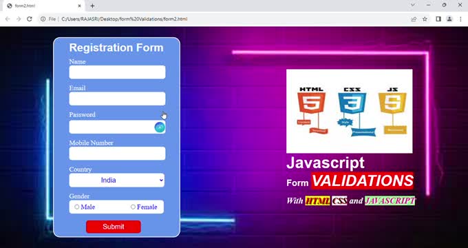 Rajasri Grandhi on LinkedIn: Java script form validation using HTML ... Rajasri Grandhi on LinkedIn: Java script form validation using HTML ...