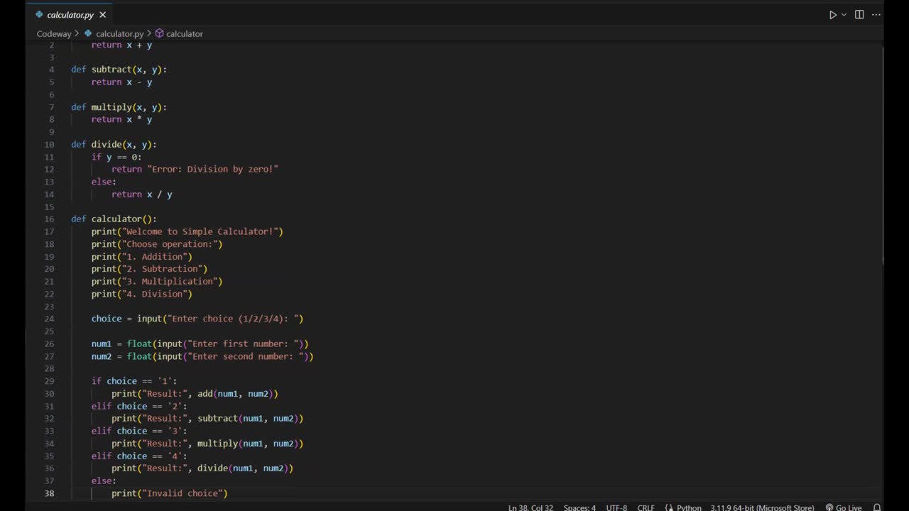 Disha gupta on LinkedIn: #python #calculator #programming #codeway # ... Disha gupta on LinkedIn: #python #calculator #programming #codeway # ...