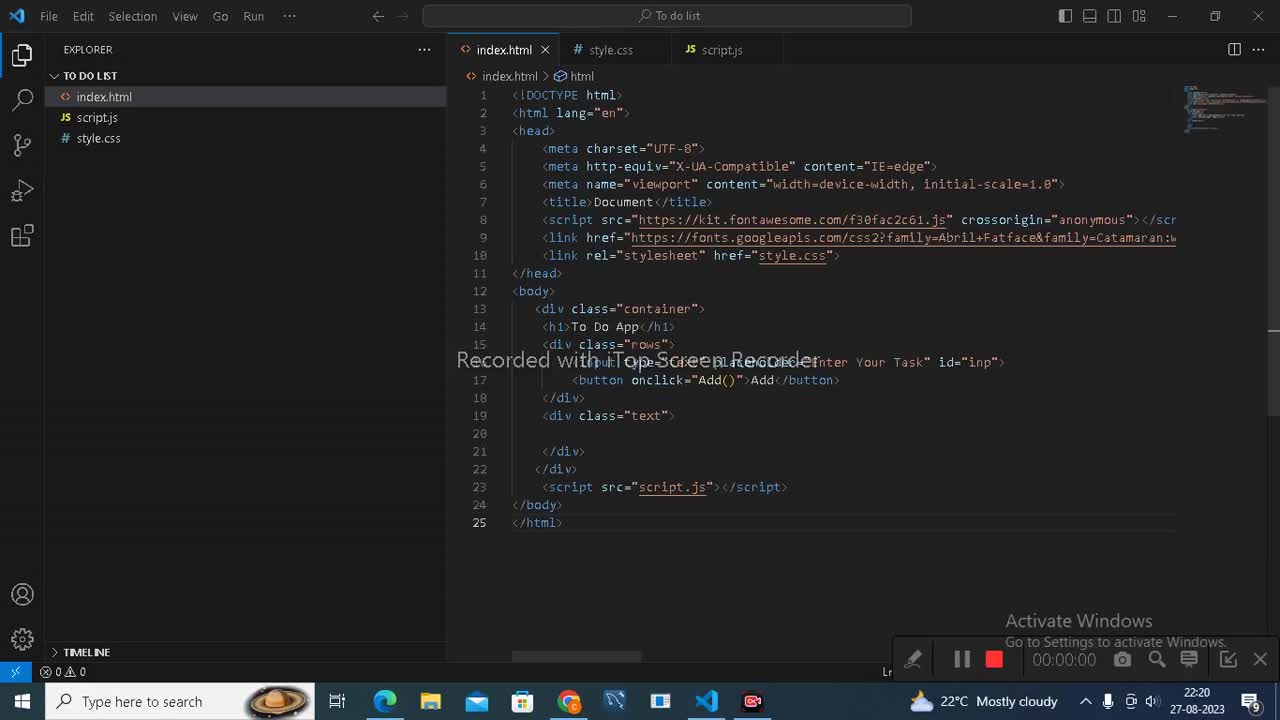 Yash Jadhav on LinkedIn: #webdevelopment #todolist #codingjourney #internpe Yash Jadhav on LinkedIn: #webdevelopment #todolist #codingjourney #internpe
