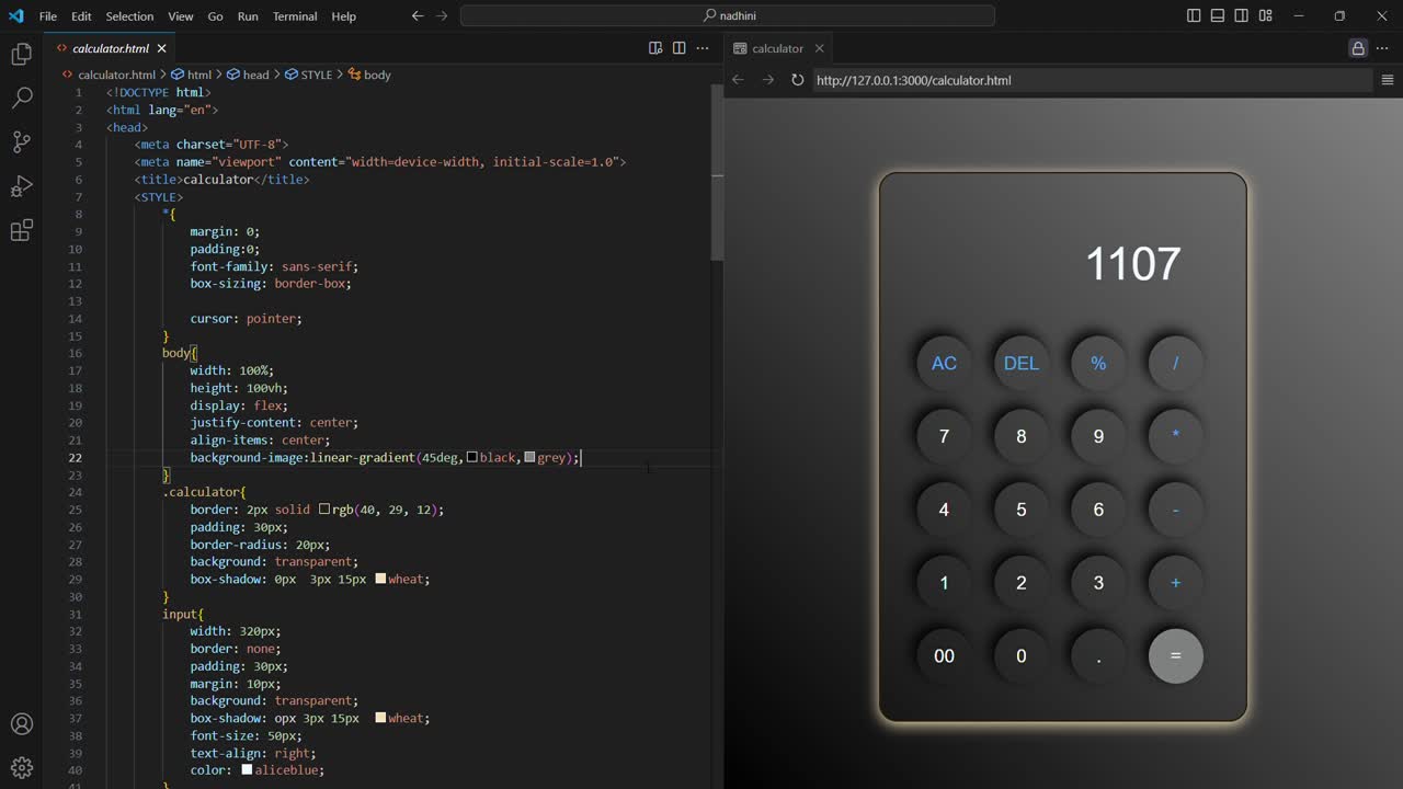 NANDHINI S on LinkedIn: I have completed Task 1 of the calculator ... NANDHINI S on LinkedIn: I have completed Task 1 of the calculator ...