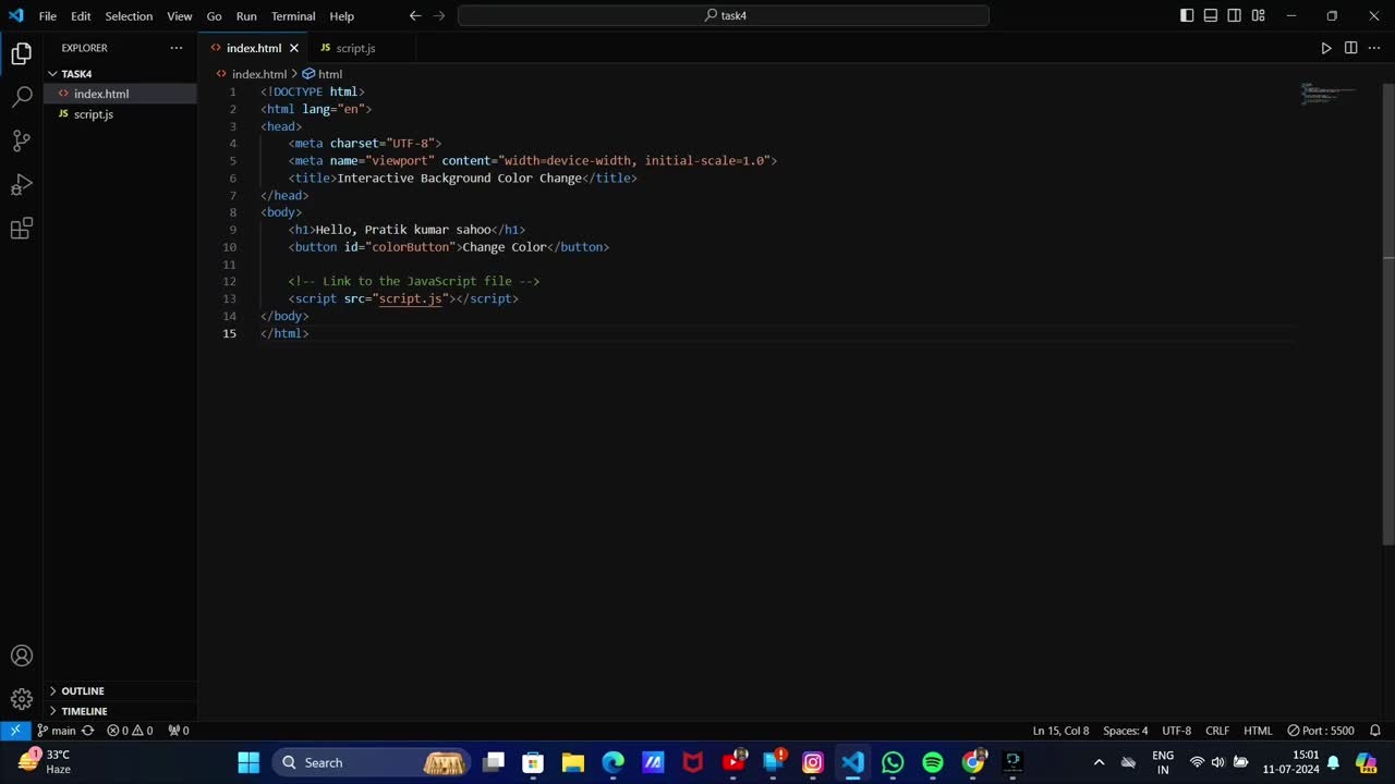 Pratik Kumar Sahoo on LinkedIn: #task4 #html #javascript # ... Pratik Kumar Sahoo on LinkedIn: #task4 #html #javascript # ...