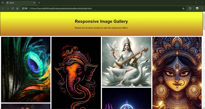 Chanchal Goyal on LinkedIn: responsive image gallery using html, css 💥 Chanchal Goyal on LinkedIn: responsive image gallery using html, css 💥