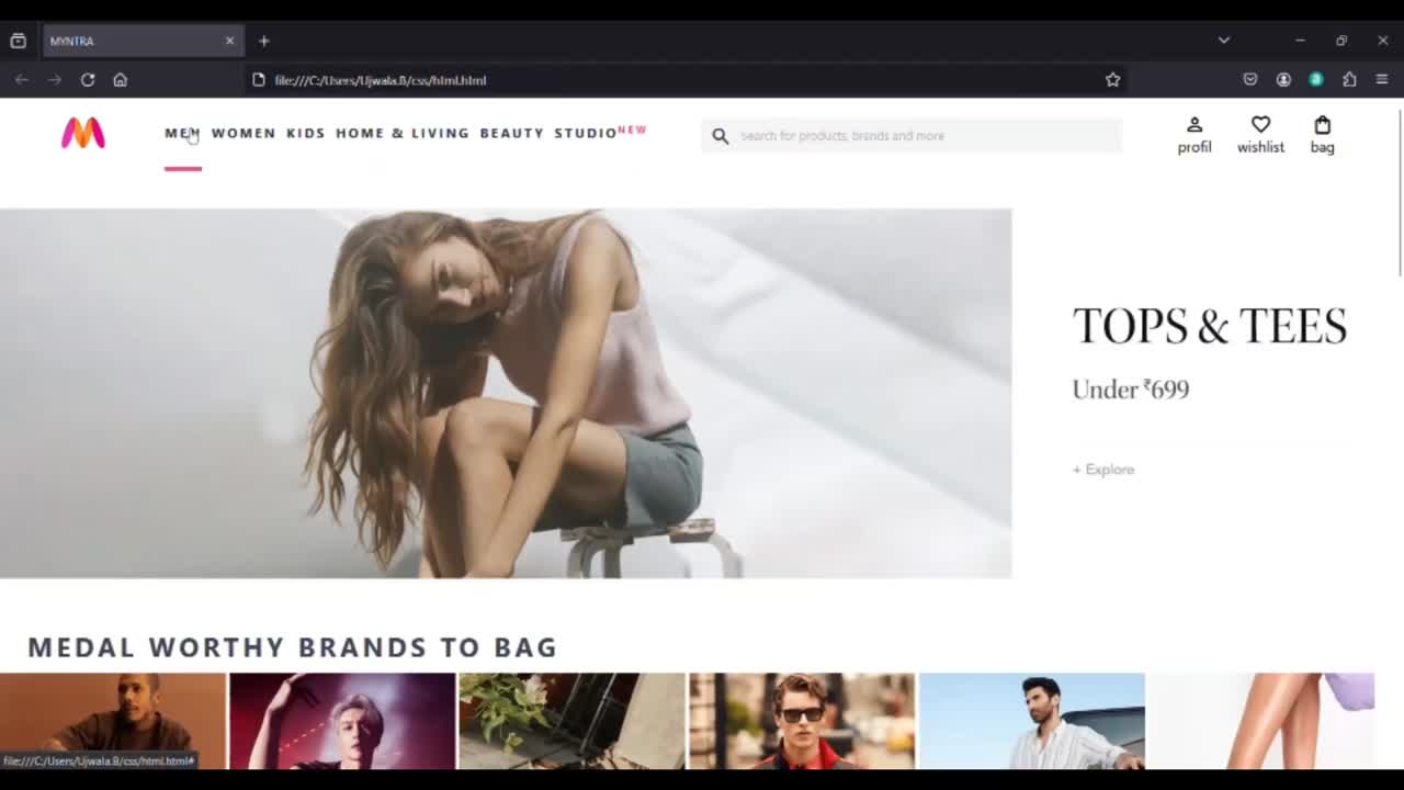 Ujwala B on LinkedIn: #myntra #webdevelopment #css #html #vscode # ... Ujwala B on LinkedIn: #myntra #webdevelopment #css #html #vscode # ...