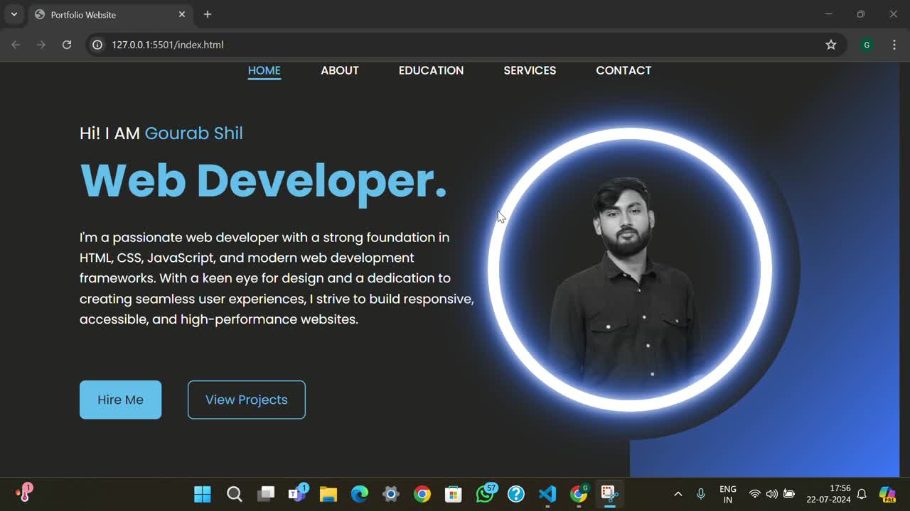 Gourab Shil on LinkedIn: #webdevelopment #portfolio #bharatintern Gourab Shil on LinkedIn: #webdevelopment #portfolio #bharatintern