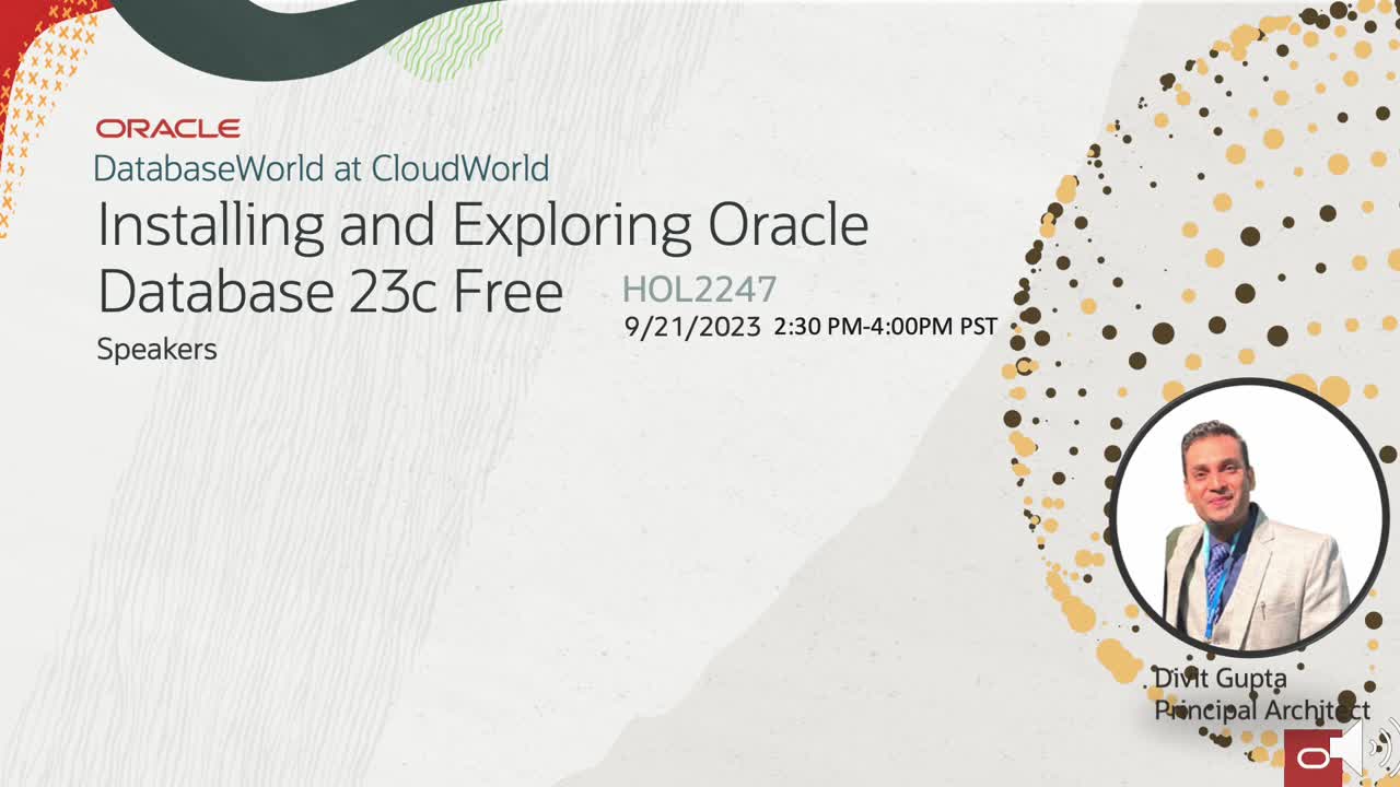 Divit Gupta on LinkedIn: #oracle #cloudworld #database | 23 comments Divit Gupta on LinkedIn: #oracle #cloudworld #database | 23 comments